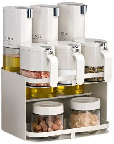 Suport pentru Depozitare Condimente Ulei Otet Flippy Montare pe Perete ...