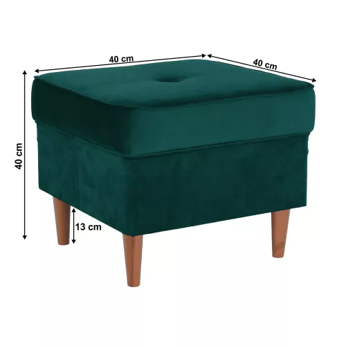 Taburet modern verde/nuc RUFINO 3 NEW Sani 40 x 40 x 40 cm lkzr ...