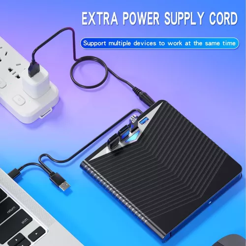 Unitate DVD CD RW externa 366 Axeloni ® Port Usb-C Hub USB 3.0 Cititor de