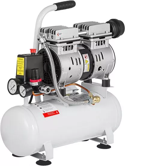 Compresor fara ulei ultra silentios 58 dB 550W 9 l 110 l/min 8 Bar 1440 ...