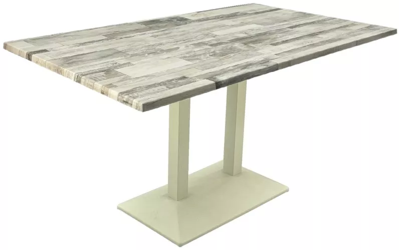 Masa exterior/interior de cafenea dreptunghiulara Raki White Block ...