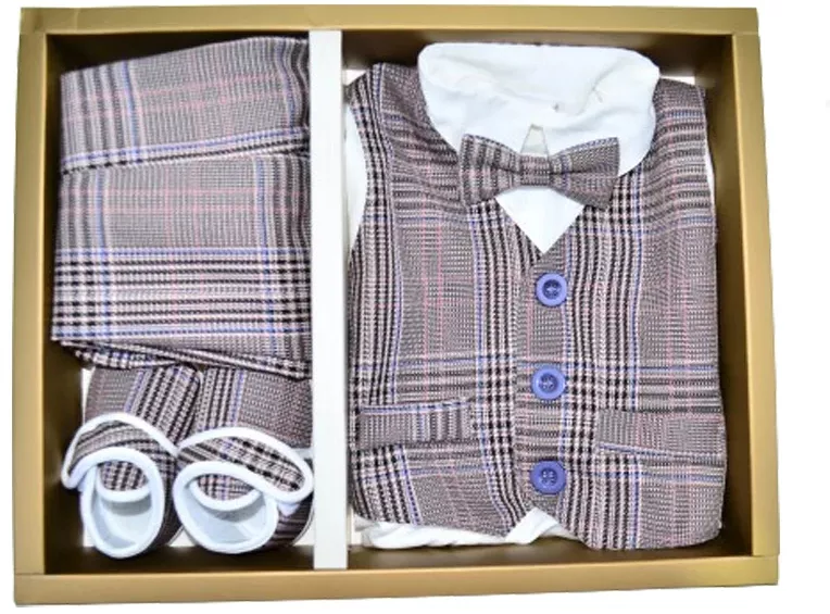 Costum din 5 piese pentru baieti Mini Junior CBTZ-3635-1 Gri CBTZ-3635 ...