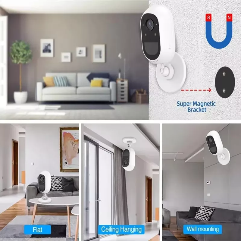 Camera de supraveghere WIFI MaGeCa® rezolutie HD 4MP cu baterie - cel.ro