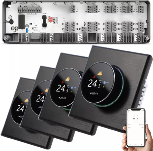 Kit Automatizare Incalzire Pardoseala Smart Q10 Controller pardoseala 4 ...