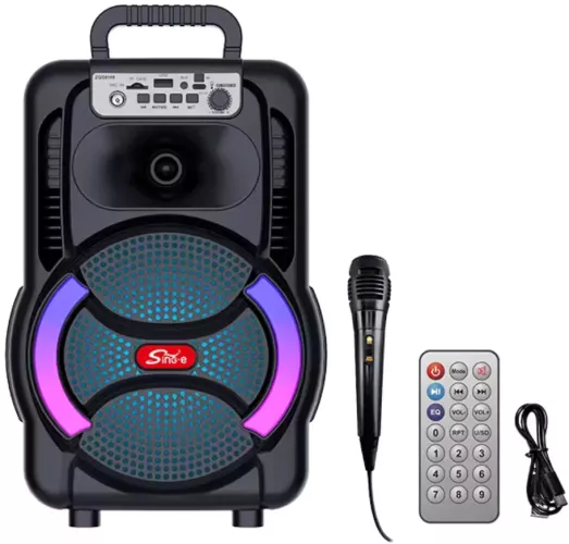 Boxa portabila cu microfon ZQS8166 60W PMPO BT/FM/USB 3000mAh MRKT11397