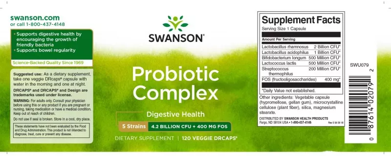 Probiotic Complex 4.2 Billion CFU 120 Capsule Swanson ls7q_190955232