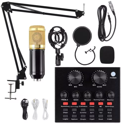 Set profesional mixer audio si microfon Andowl MIC8 MRKT4371 - cel.ro