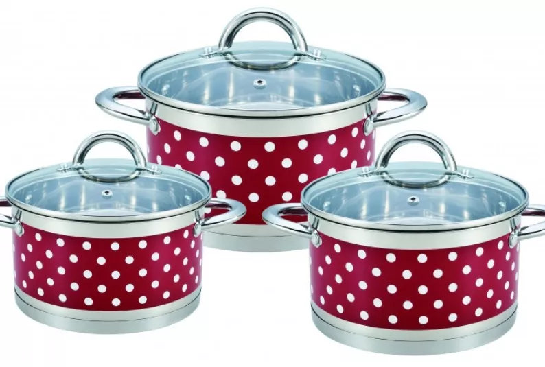 Set de oale din inox cu buline Bohmann 6 piese 2.6L 3.6L 4.7L j8wb ...
