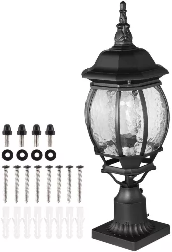 Set 2 Felinare pentru gradina cu senzor de lumina inclus Retro Aluminiu ...