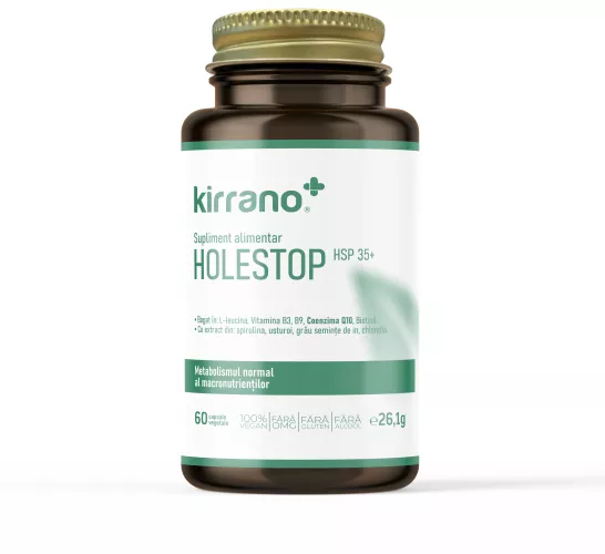 Supliment alimentar HOLESTOP HSP 35+ Kirrano Metabolismul normal al ...