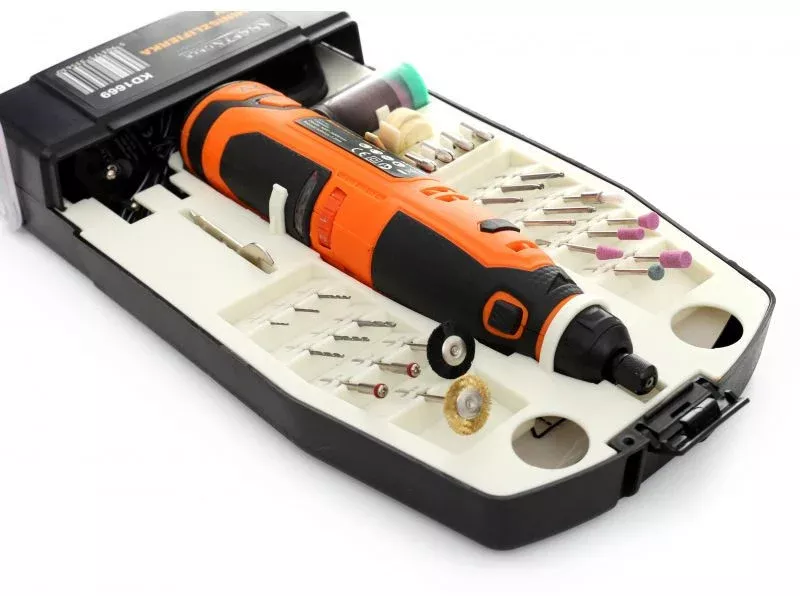 Mini freza electrica 12V 55 piese 25000 rpm KraftDele KD1669 gwbo ...