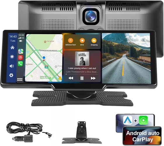 Navigatie auto Multimedia 9 3 inch cu camera de bord control prin Apple ...