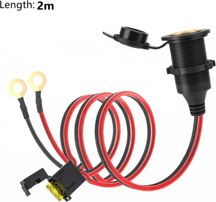 Priza pentru brichete Dongge 2 m lungime 12V 24V 20A IO-0406