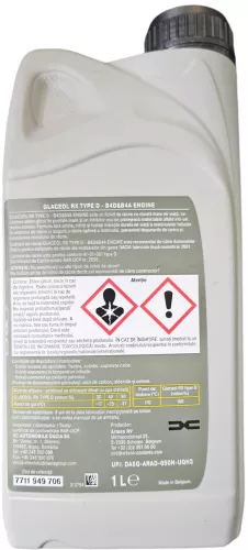 Antigel verde Dacia Glaceol RX Tip D 1 litru 7711949706 7711949706 - cel.ro