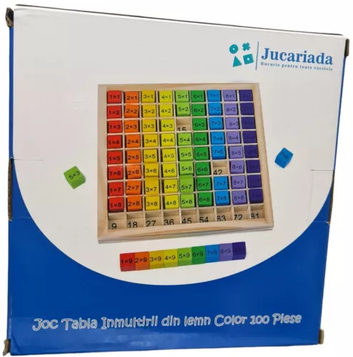 Joc educativ tip Tabla Inmultirii din Lemn pentru Copii Jucariada plar ...