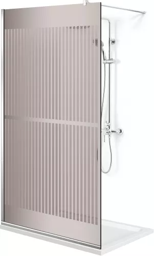 Paravan dus walk-in Aqua Roy ® full Inox model Mediteran incolor sticla