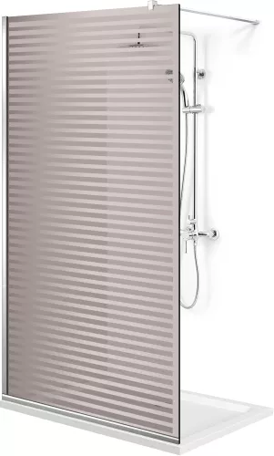 Paravan dus walk-in Aqua Roy ® full Inox model Moris incolor sticla ...