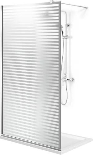 Paravan dus walk-in Aqua Roy ® full Inox model Moris incolor sticla clara