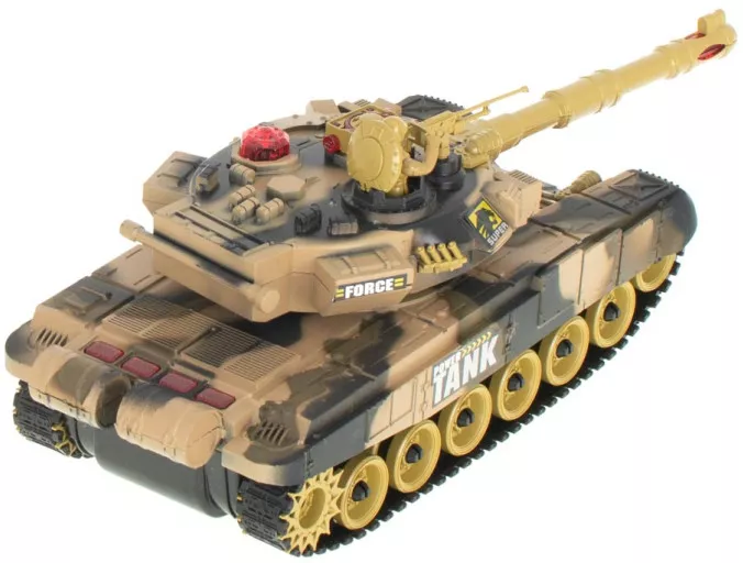 Set 2 tancuri militare de jucarie RC 9993 2.4GHz cu telecomanda rotire ...