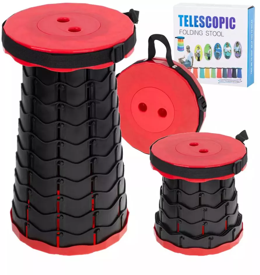 Scaun telescopic pliabil pentru camping sau pescuit diametru 24.5 cm ...