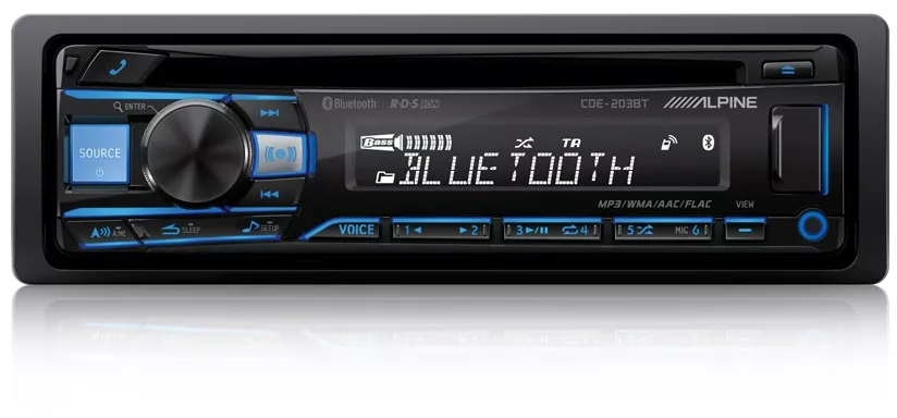 Player auto Alpine CDE-203BT CD USB BT multicolor 4x50W CDE-203BT - cel.ro
