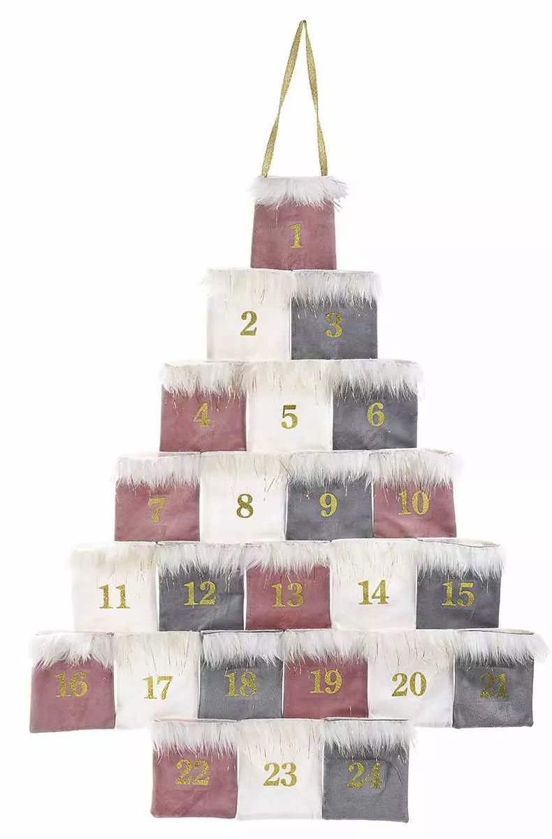 Set 2 Calendare Advent textil multicolor 56.5x71.5 cm A56.46.62 - cel.ro