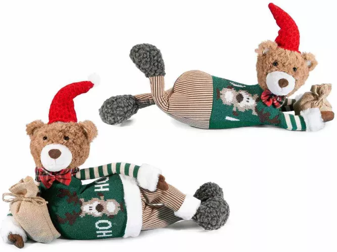 Set 2 figurine Ursuleti textil multicolor 53x17.5x39 cm A56.46.12 - cel.ro