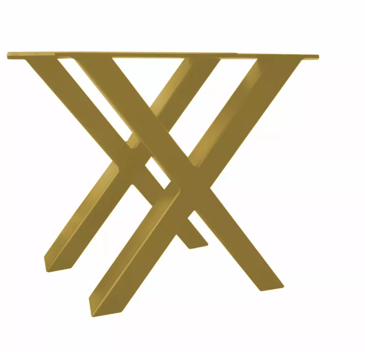 Set 2 Picioare Masa Metal Stil Scandinav Forma X Profil Lat Vopsire in ...