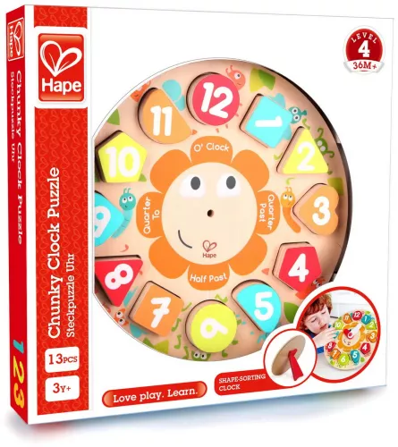Hape Ceas de lemn HapeE1622 - cel.ro