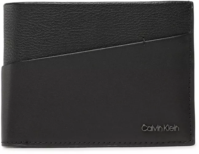 Portofel barbati Calvin Klein Diagonal Trifold K50K510607 Negru 13 x 9. ...