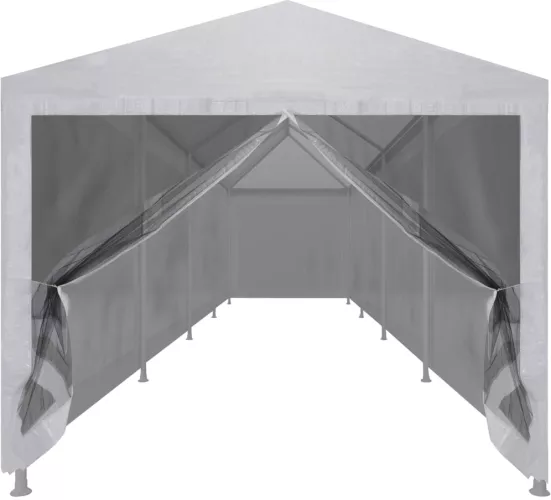 Cort Pavilion Alb 12x3 m cu 10 Pereti Laterali tip Plasa pentru ...
