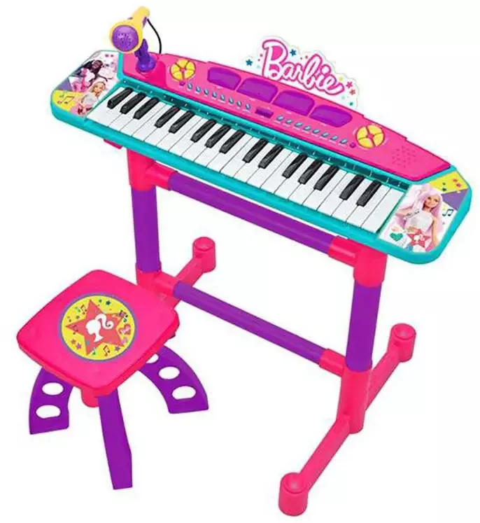 Keyboard cu microfon si scaunel Barbie ycls_405101656 - cel.ro