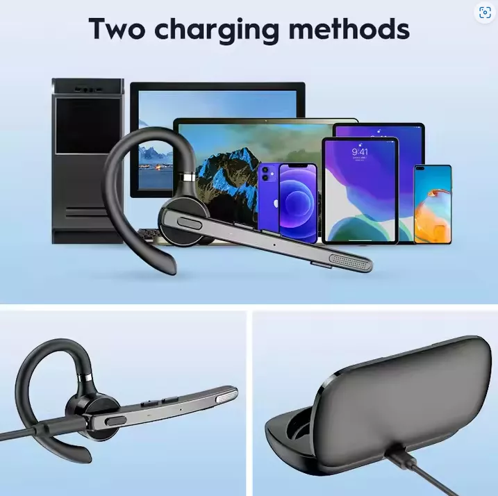 Casca Bluetooth Wireless Compatibila Ios/Android Cutie de Incarcare ...