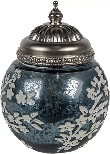 Candela cu led sticla metal 11x15 cm 6GL4594 - cel.ro