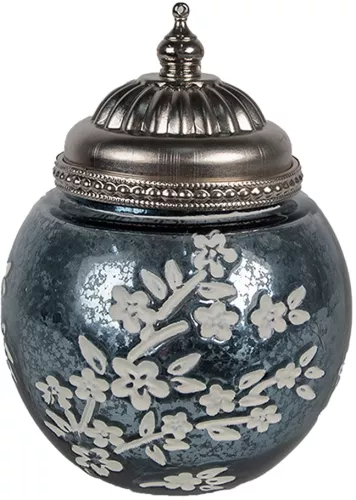 Candela cu led sticla metal 11x15 cm 6GL4594 - cel.ro