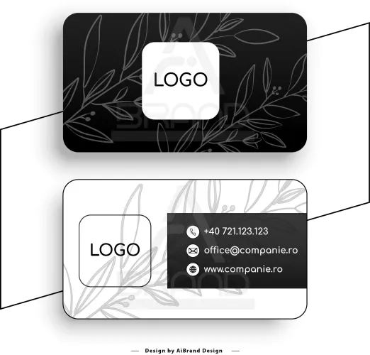 Design carti de vizita floral format vectorial editabil AIB-000004 - cel.ro