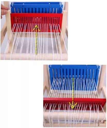 Razboi de tesut din lemn pentru copii DIY 32cm x 26 cm x 38 5 cm ...