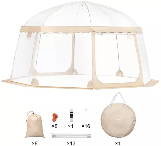 Pavilion Igloo 4.5 x 4.5 x 2.4 m pereti transparenti detasabili PVC ...