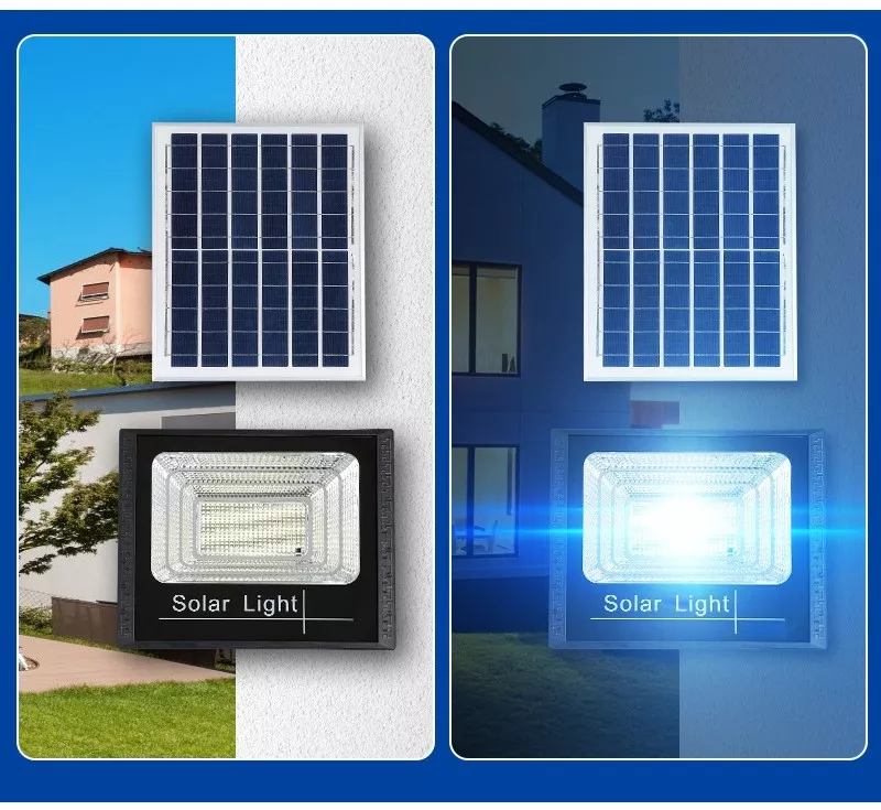 Proiector LED SMD 300W cu incarcare solara Flippy panou solar cu ...