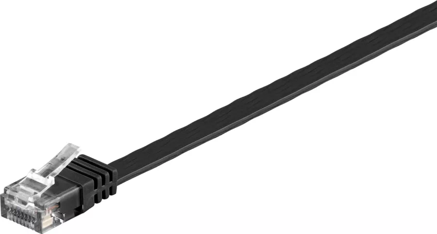 Cablu UTP Cat6 patch cord 7m cupru negru Goobay 95388 - cel.ro