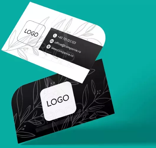 Design carti de vizita floral format vectorial editabil AIB-000004 - cel.ro