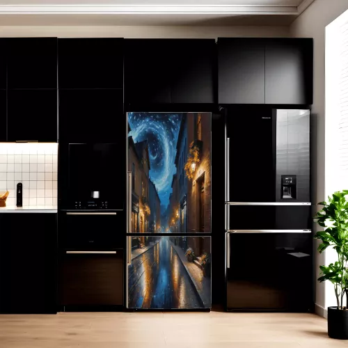 Folie imprimata color pentru decor Frigider dimensiune 200 x 90cm model