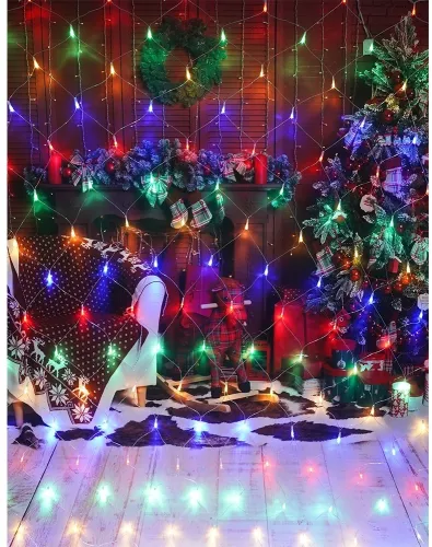 Instalatie Craciun Tip Plasa 11 m x 2 m 880 LED-uri Multicolor 8 jocuri ...