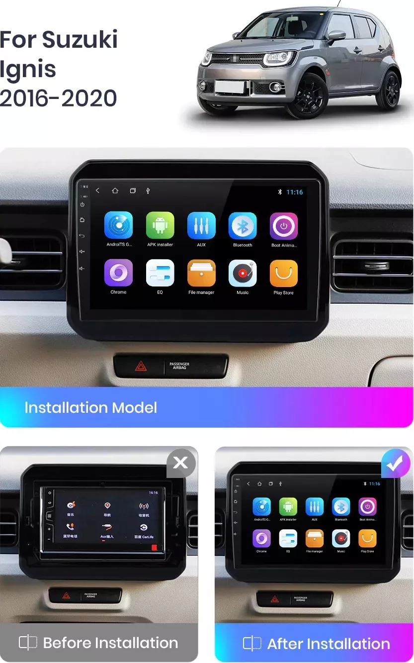 Navigatie Suzuki Ignis 2016-2020 4+32GB cu Android VT-5D13 - cel.ro