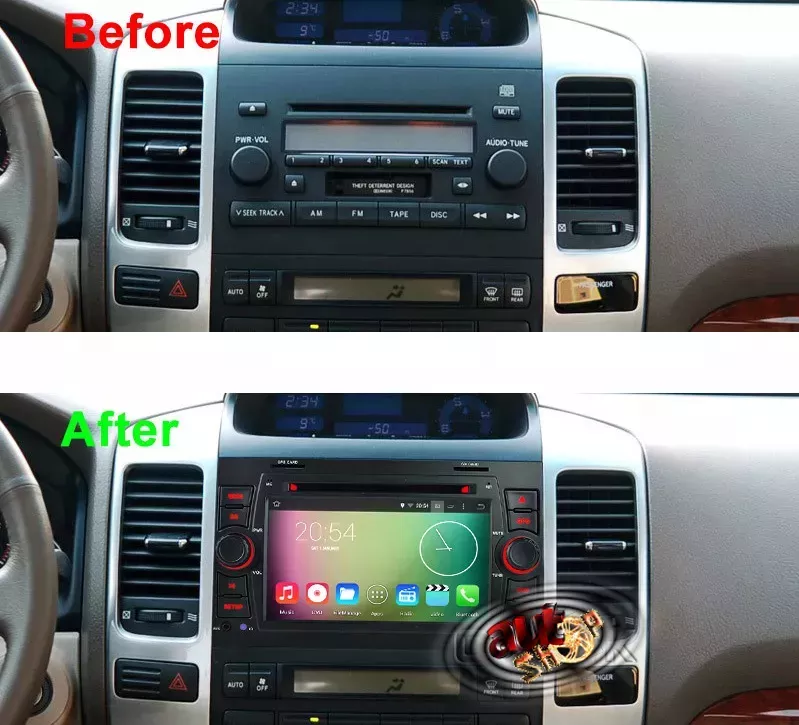 Navigatie Toyota Land Cruiser Prado J120 2003-2009 Android DSP 6-Core 4 ...