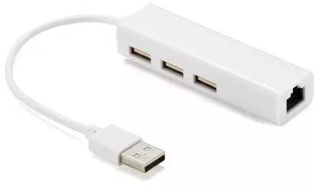 Cablu adaptor USB 2.0 la RJ45 retea Ethernet 100Mbps +HUB 3x USB 2.0 ...