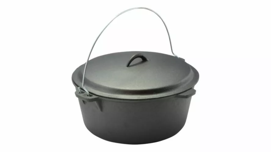 Ceaun fonta cu maner si capac 6 L 30x10 cm Perfect Home 12017 - cel.ro