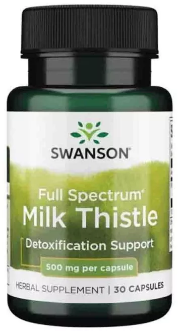 Full Spectrum Milk Thistle - Armurariu 500mg 30 Capsule Swanson 53hk ...