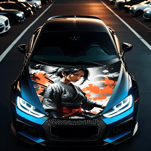 Folie Capota Auto Hood Art rezistenta la exterior marime L 180 x 130cm ...