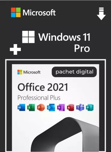 Licente Windows 11 Pro + Office 2021 Pro Plus 1 Dispozitiv ...